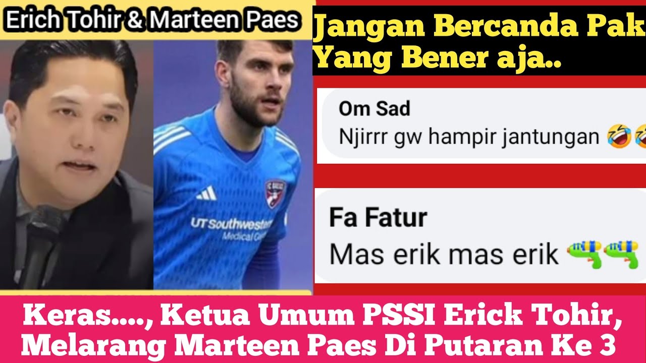 Komentar Fans Indonesia Saat Ketum PSSI Melarang Marteen Paes Di Round ...
