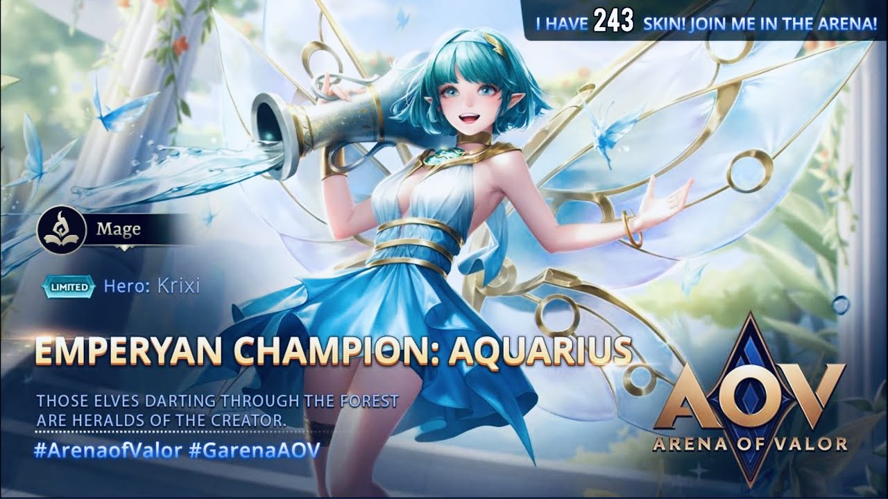 Arena Of Valor - Krixi Emperyan Champion : Aquarius gameplay - YouTube