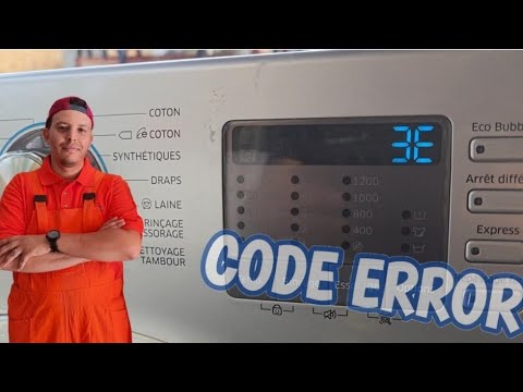 code erreur 3E for washing machine SAMSUNG ERROR 3E // code panne 3e lave-linge samsung #samsung ...