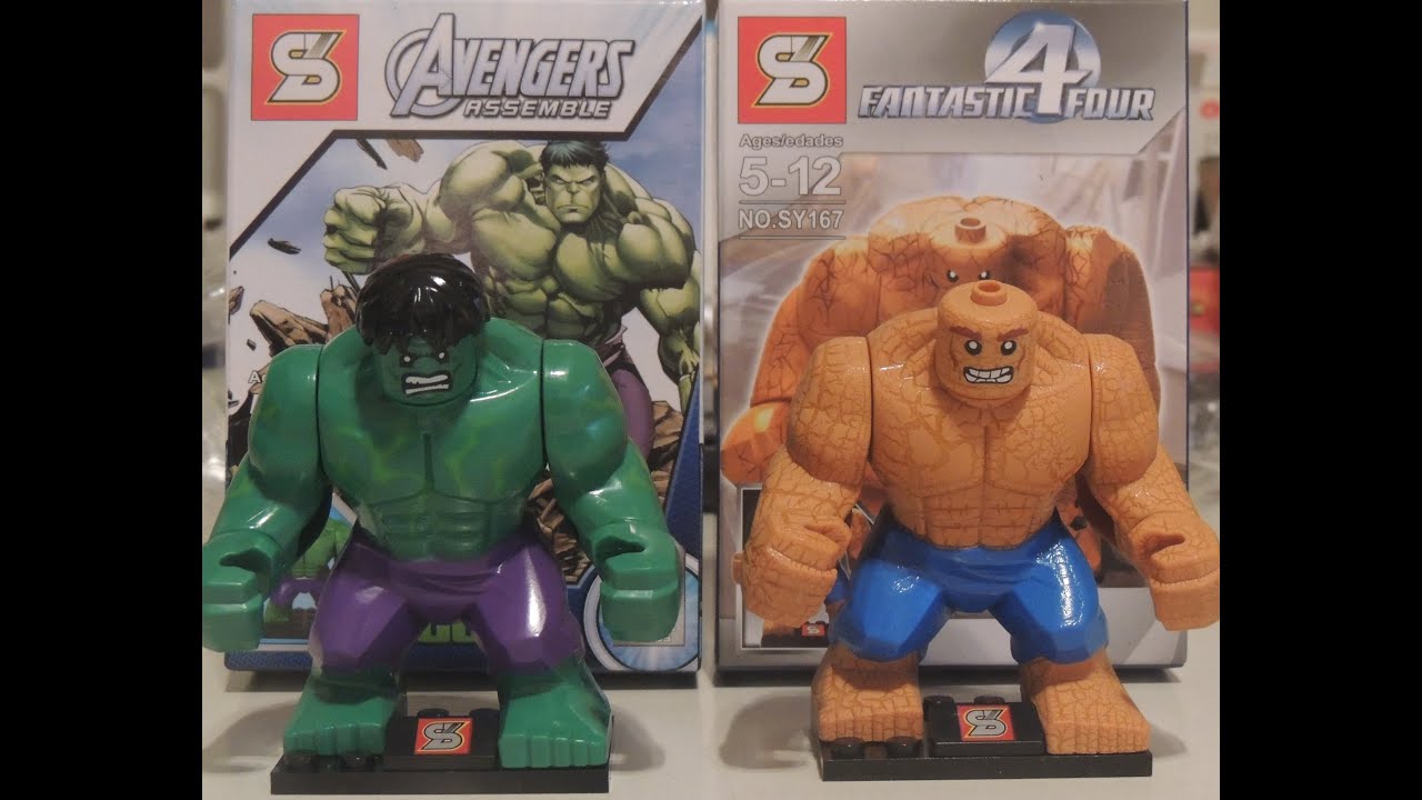 reseña de copias de lego hulk y la mole - YouTube