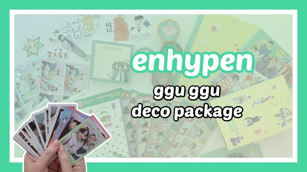 ENHYPEN GGU GGU PACKAGE / DECO PACKAGE (LOTS OF PHOTOCARDS + STATIONERY ...
