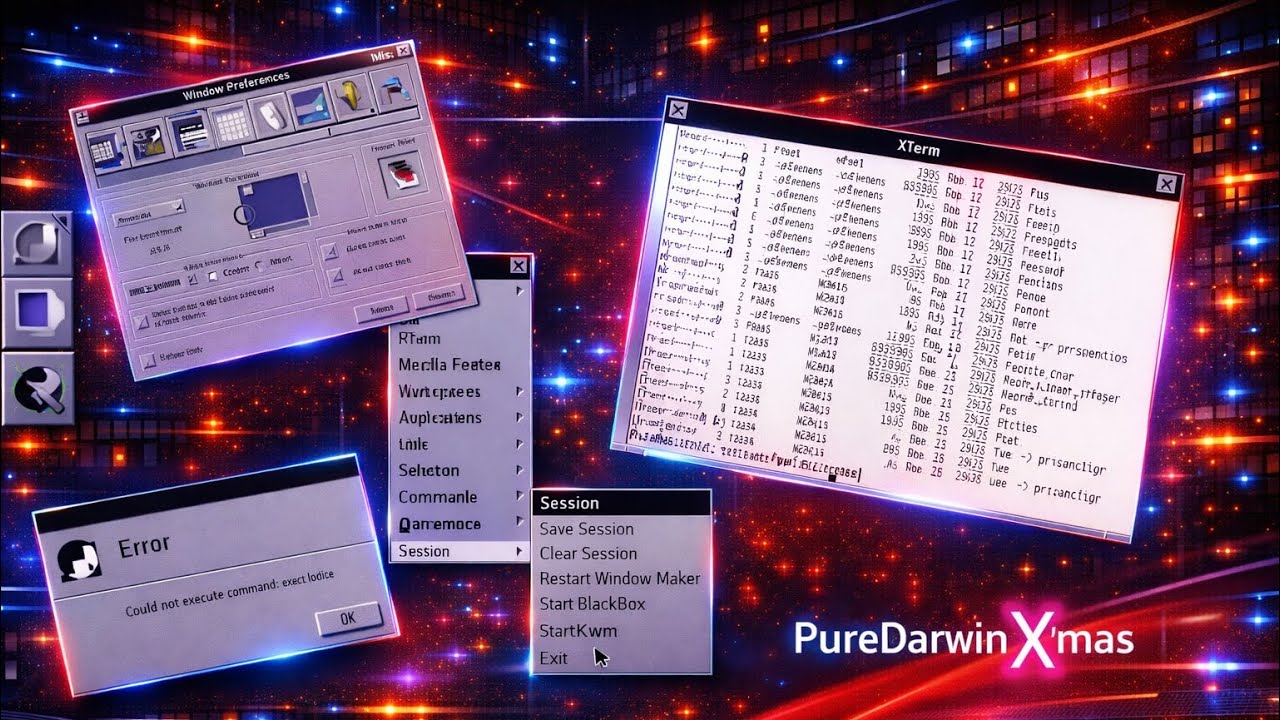 PureDarwin Xmas | Community Version of Mac OS Core. GNUStep - YouTube