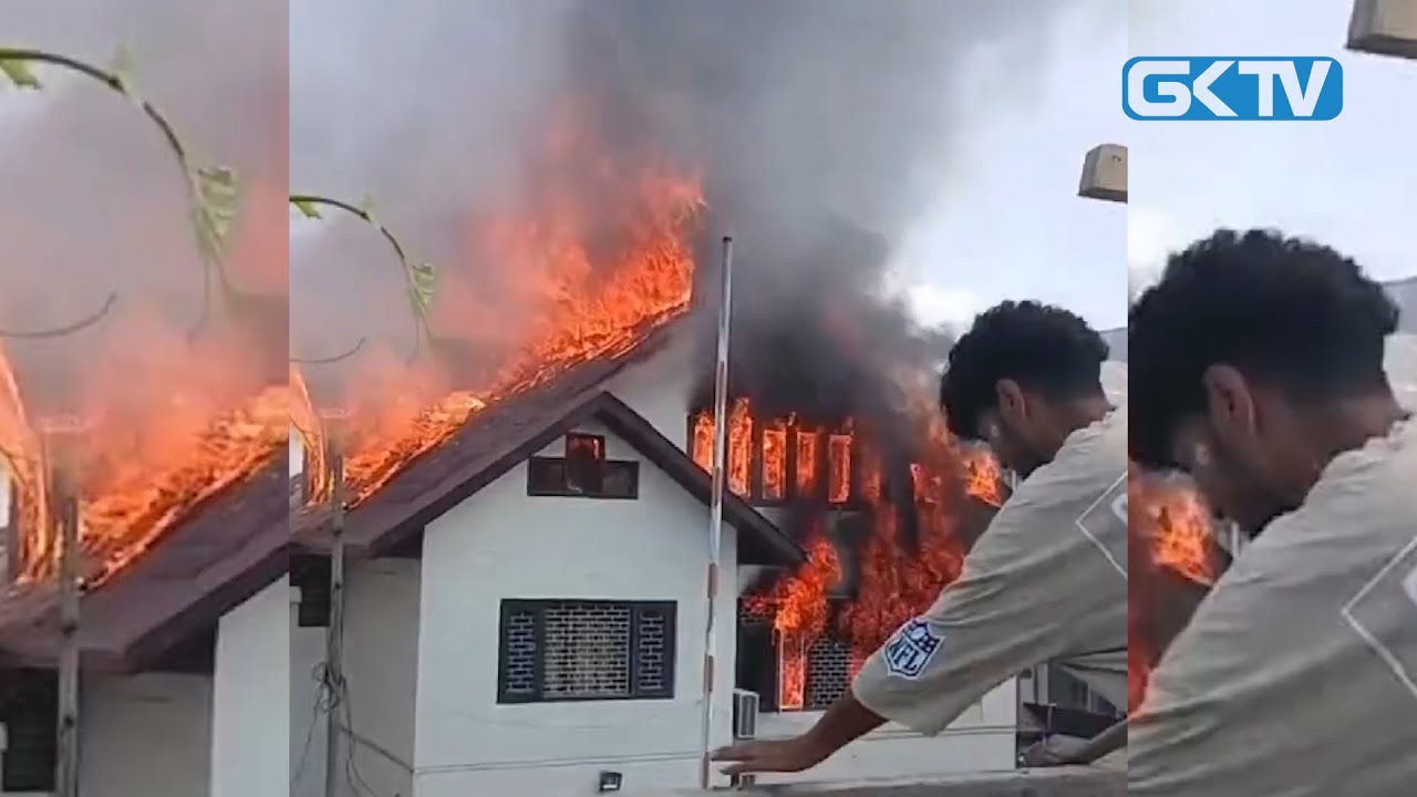 Residential house damaged in fire mishap in Rajbagh - YouTube