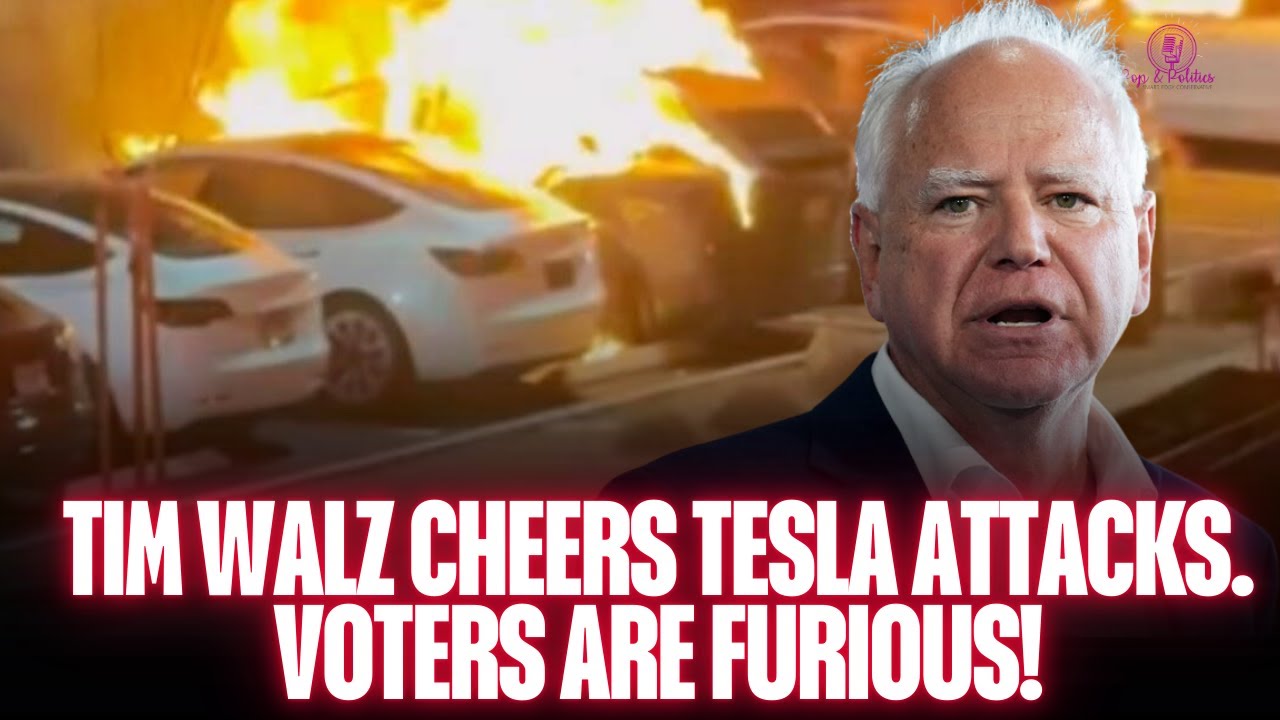 Tim Walz Goes Too Far & CHEERS Tesla Destruction – Voters Are FURIOUS ...