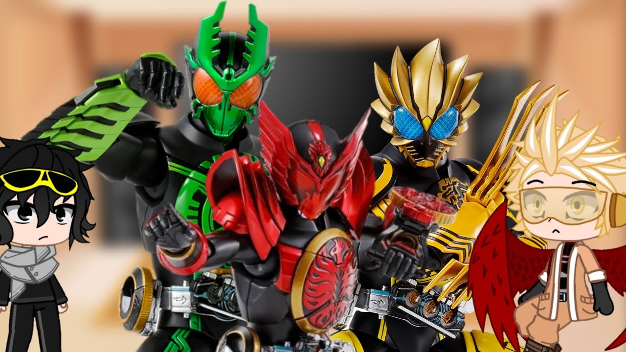 MHA Reacts to Kamen Rider OOO Full combo 🦅🐅🦗 - YouTube