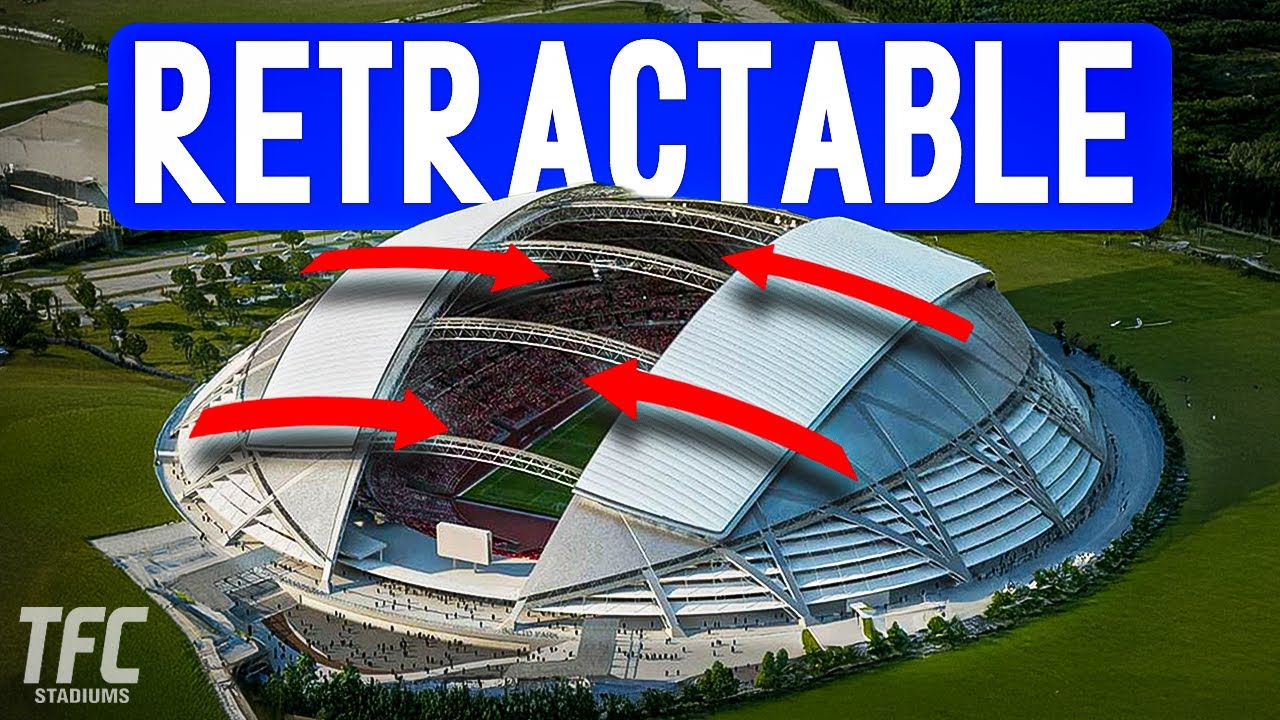 Football Stadium With Closing Roof