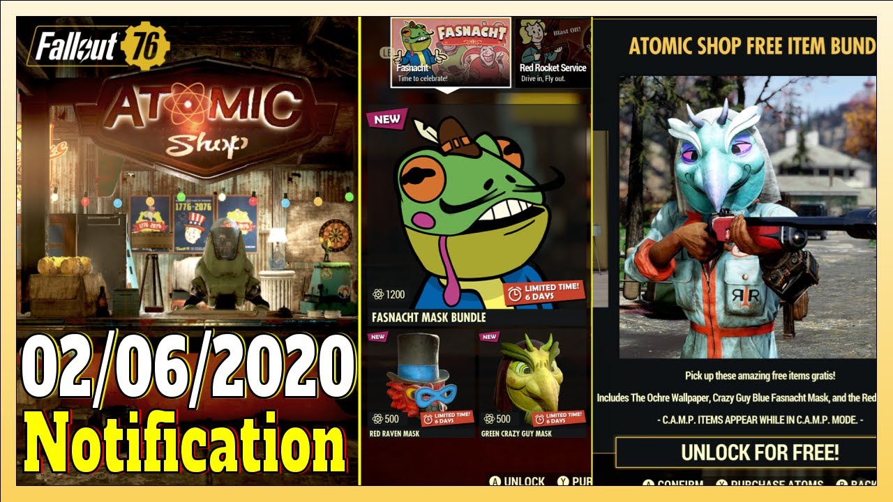 Fallout 76 Display Cases Are Back! More Fasnacht Masks at Atomic Shop ...