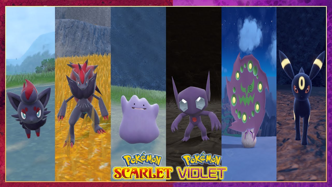 Pokemon Scarlet & Violet Zorua,Zoroark,Ditto,Sableye,Spiritomb ...