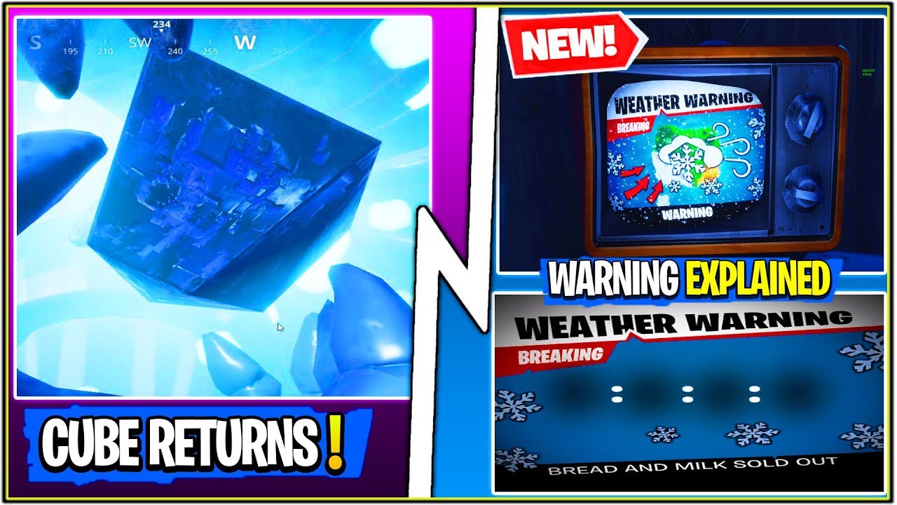 *NEW* Fortnite Update! Warnings Screen on TV's Explained & CUBE RETURNS ...