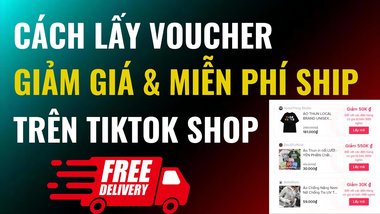 Cách lấy voucher giảm giá và miễn phí ship trên tiktok shop | Đàm Văn ...