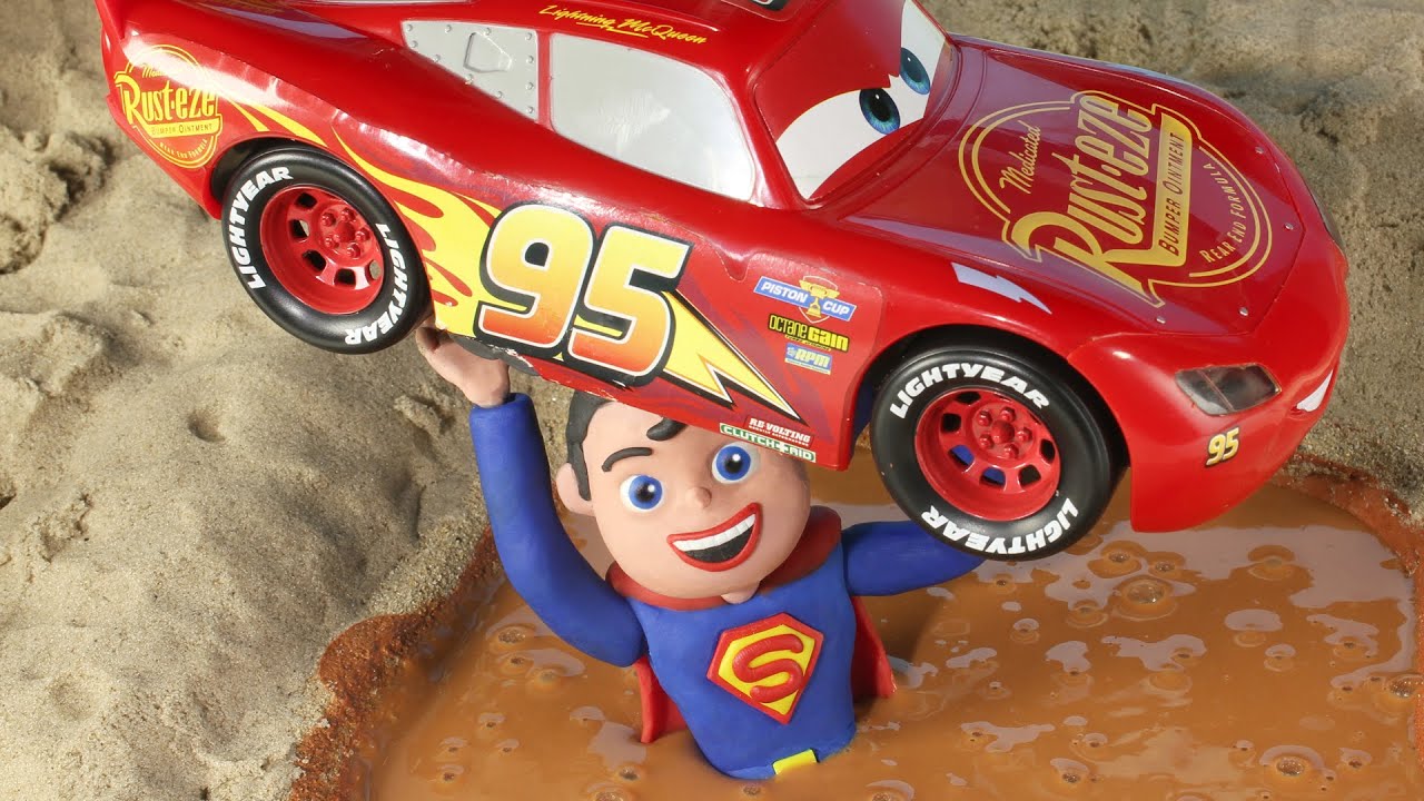 Superman Saves Lightning McQueen Cartoons For Kids - YouTube