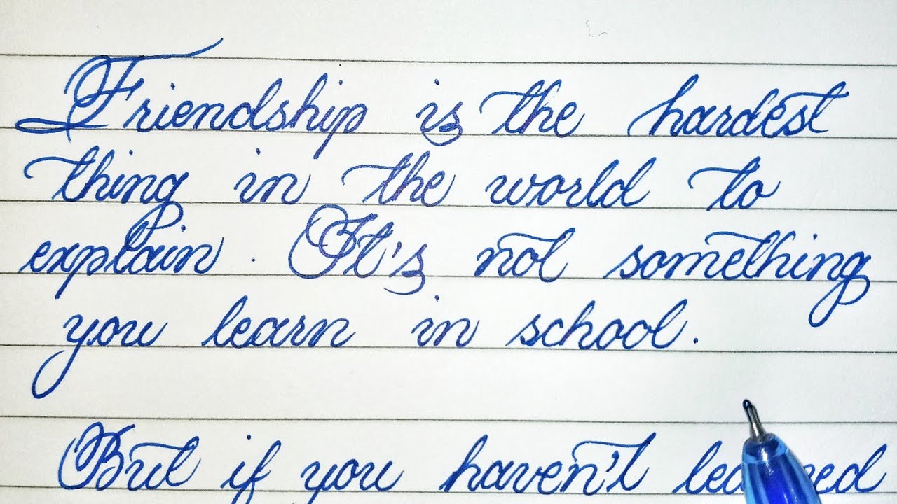 beautiful handwriting with ball pen ।। print like handwriting ...