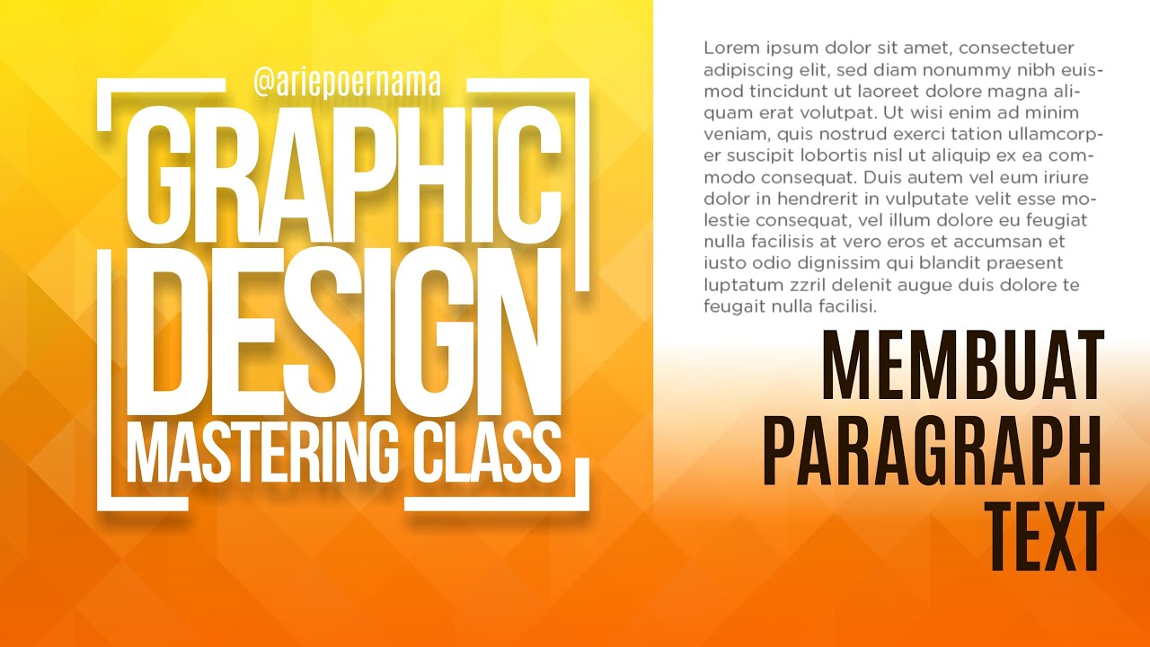 TUTORIAL ILLUSTRATOR #8 Membuat Paragraph Text - YouTube