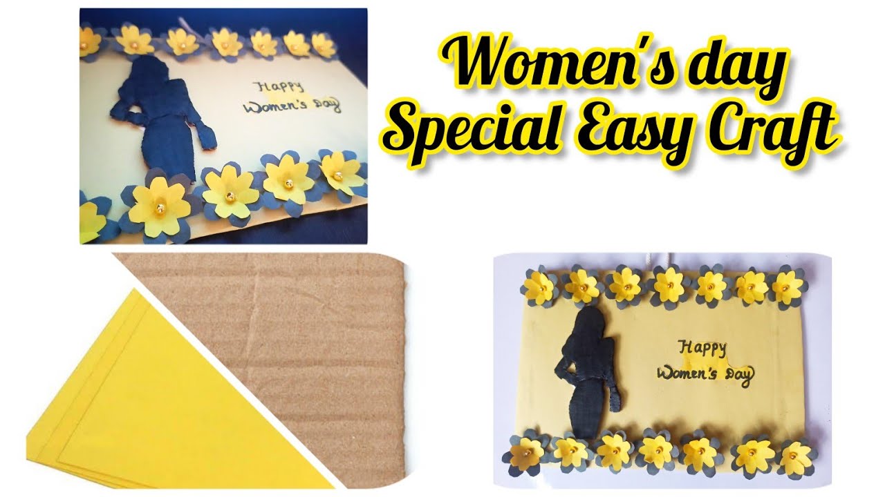 Simple Women's day Craft ideas/ Easy Diy Women's day Craft/ Happy Women ...