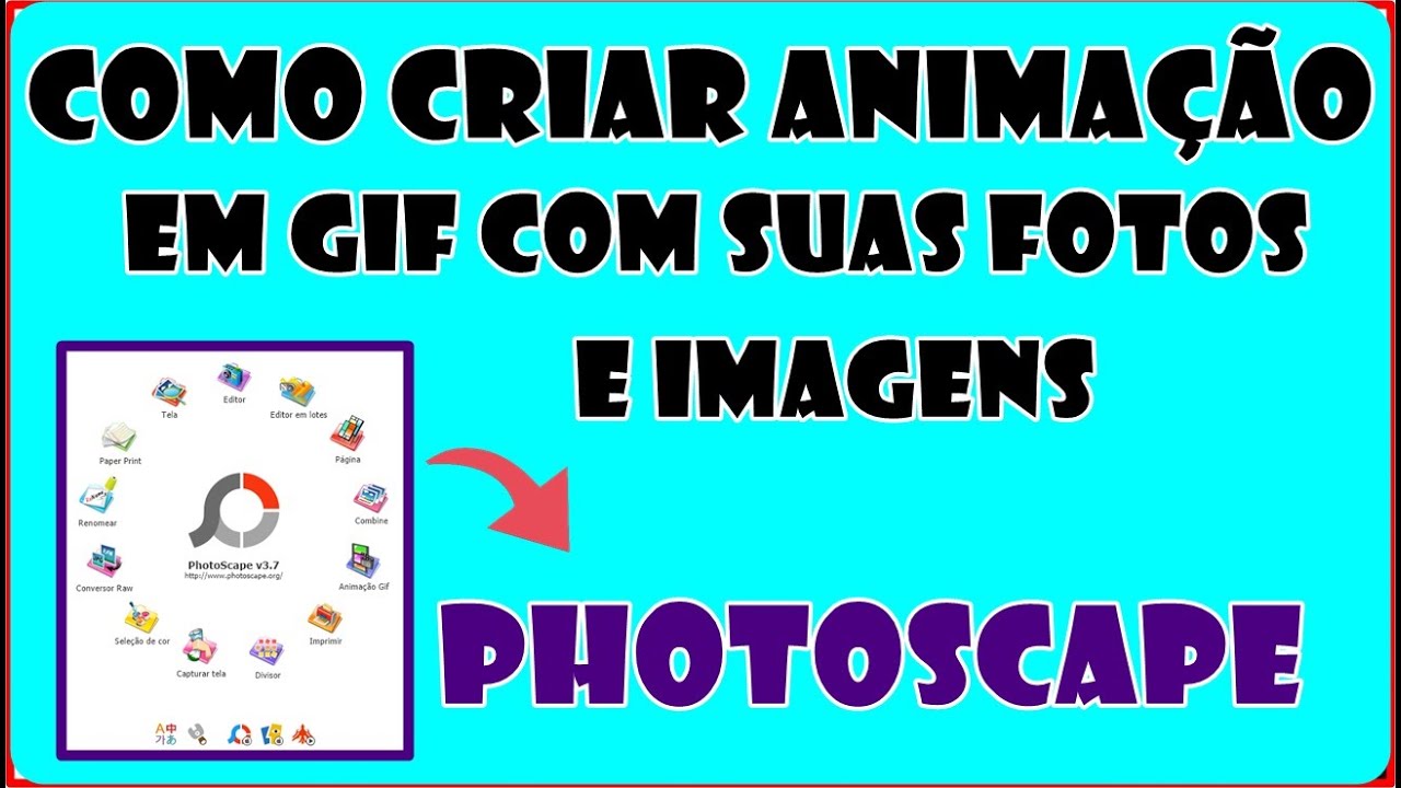 Como Criar animação em Gif com suas fotos e imagens - PhotoScape - YouTube