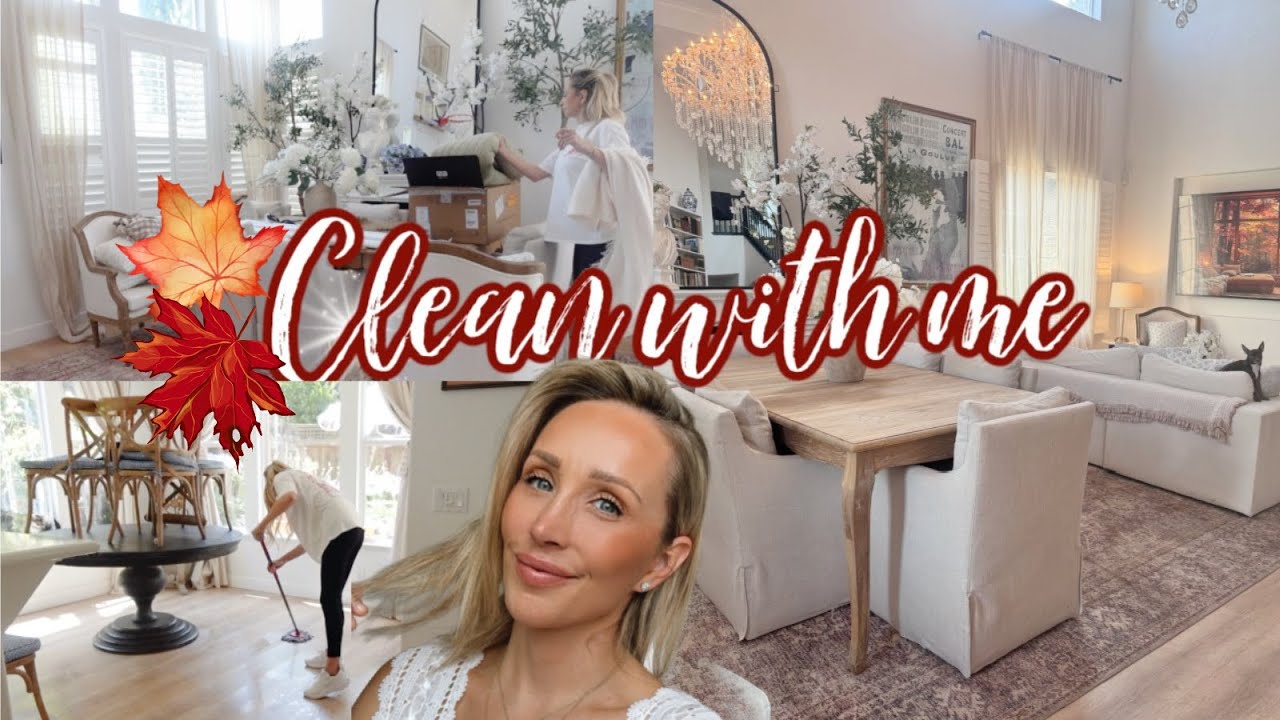 MAJOR HOME CLEANING AFTER CONSTRUCTION // NEW LIVING ROOM LAYOUT 🍁 ...