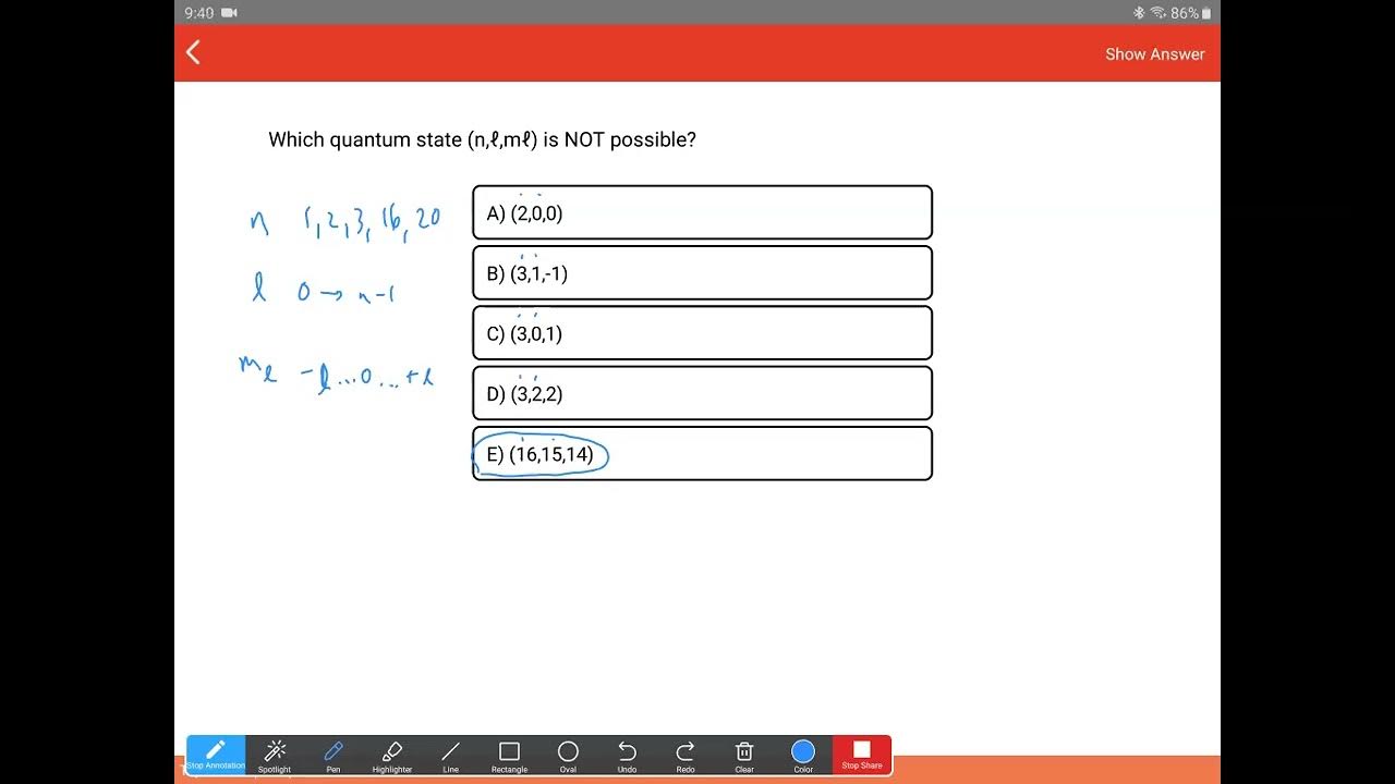 Determining Incorrect Quantum Numbers Combinations - YouTube