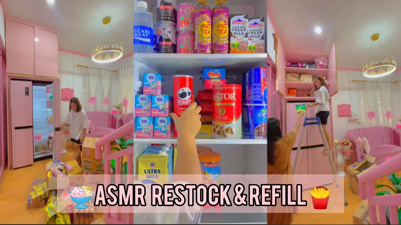 ASMR Restock and Refill Isi Kulkas 🥳//part 16 🍟 - YouTube