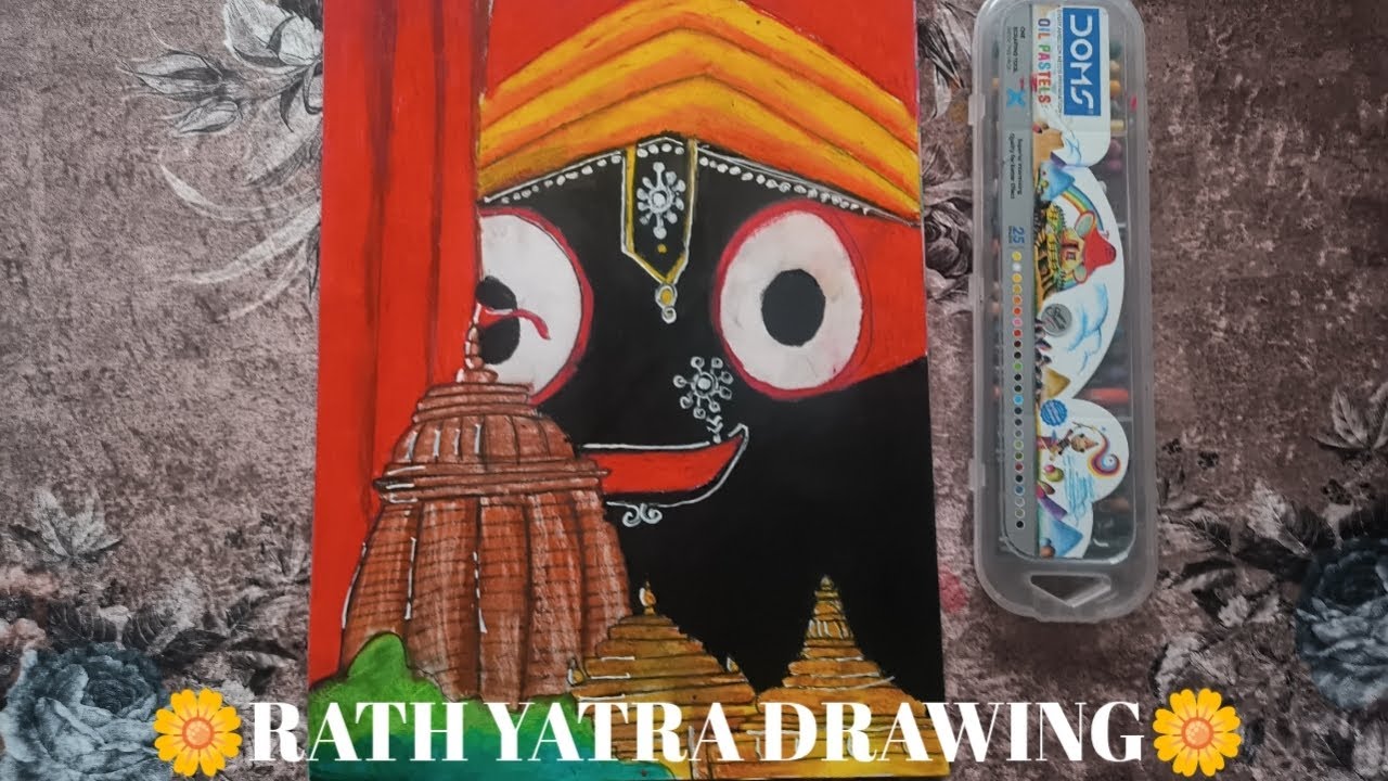 🌹🌹🌹🌹Rath yatra special jagannath ji drawing | 🌹🌹🌹🌹 with domes oil ...