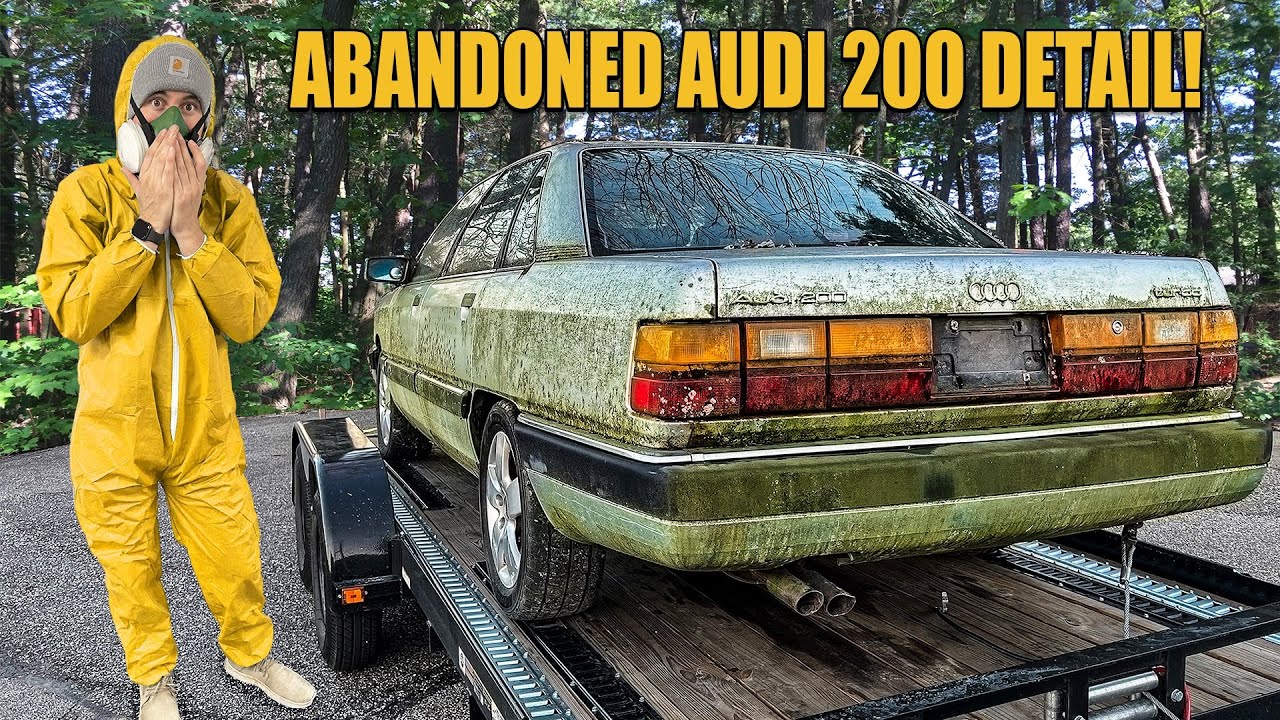 Disaster Barnyard Find | ABANDONED Audi 200 | First Wash In 15 Years ...