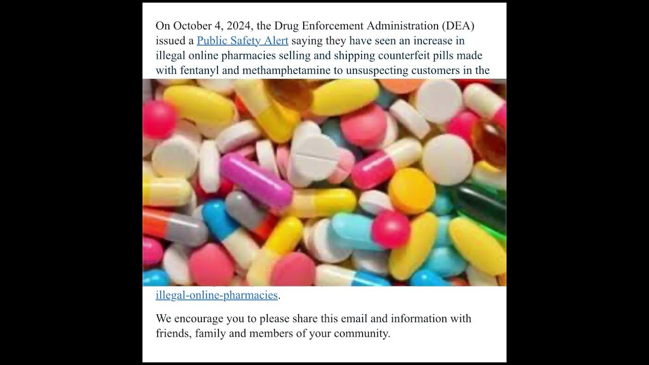 Fentanyl/Methamphetamine laced pills--Alert from DEA - YouTube