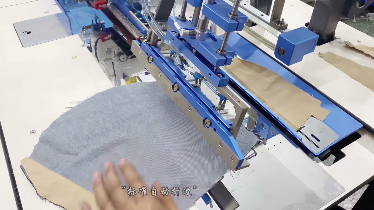 Full Auto Pocket Facing Machine for trousers and pants #Shorts - YouTube