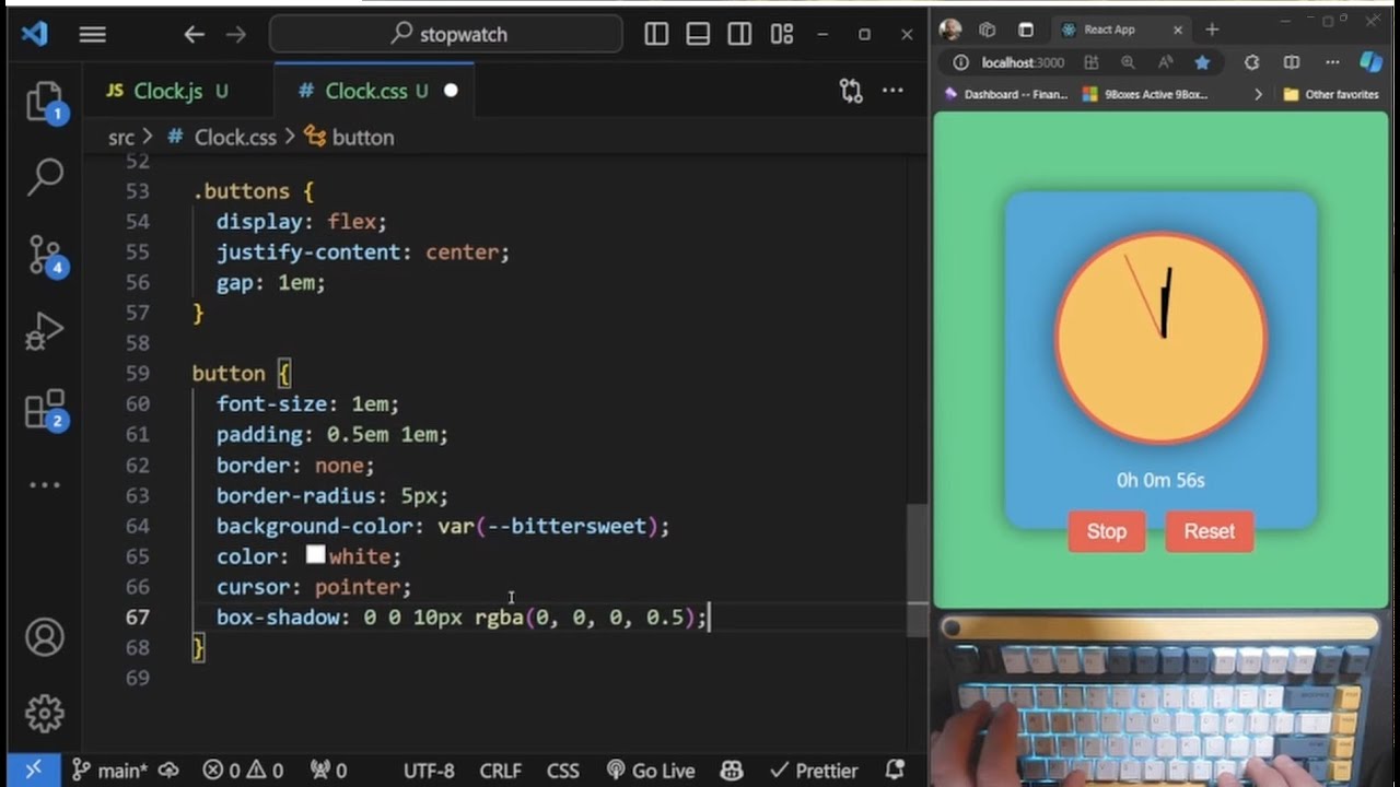 React Stopwatch No Talking Asmr Programming Youtube
