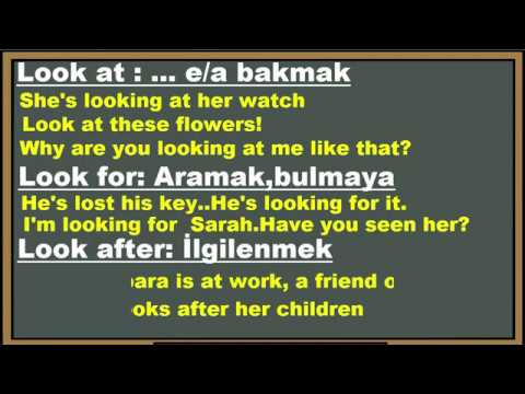 Verb + Preposition ... İngilizce de verb + Preposition kullanımı ve Anlamları