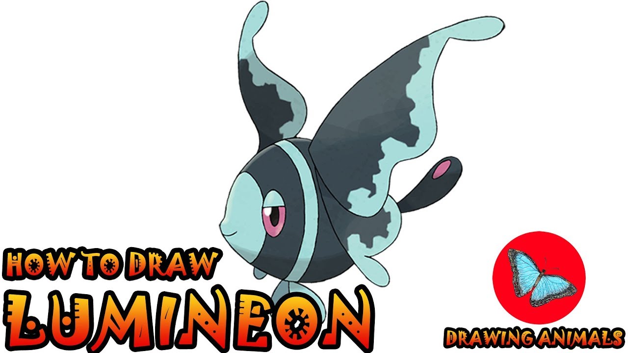 How To Draw Lumineon Pokemon | Drawing Animals - YouTube