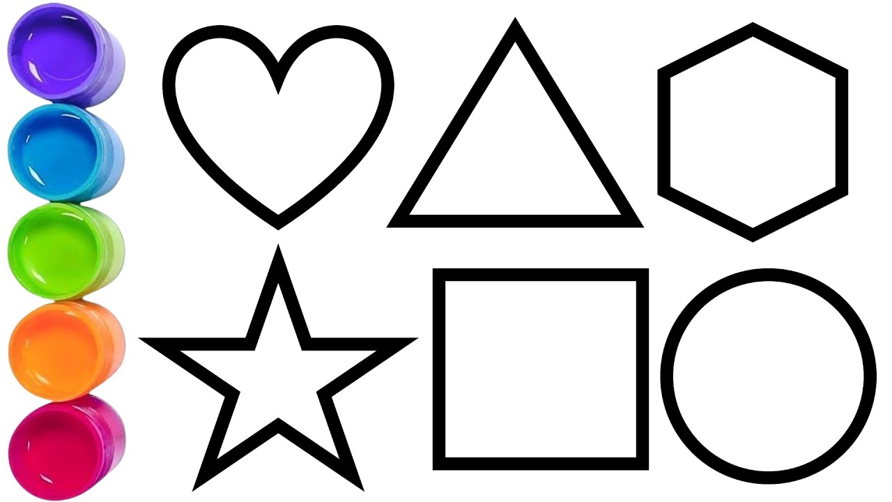 Shapes Drawing with Colors | 2D Shapes Drawing for kids & Toddlers ...