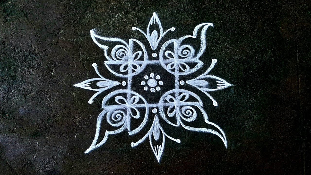 Kutty Kutty kolam/Beginners rangoli designs - YouTube