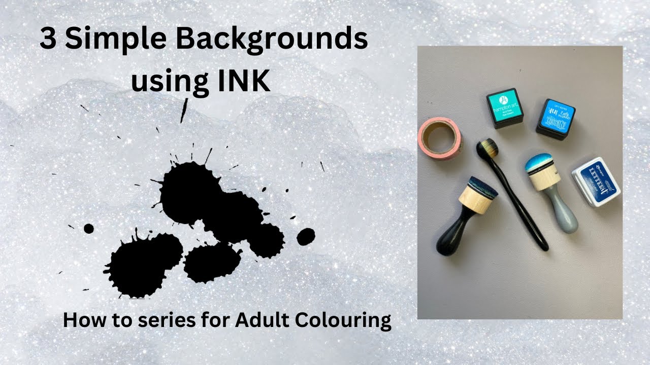 How to create a Background using Ink in your Adult Colouring - YouTube