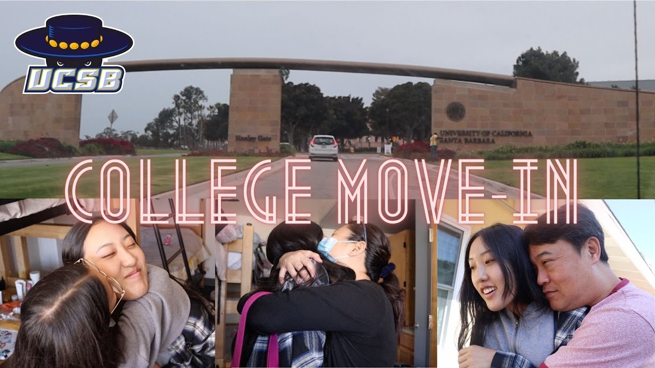 college dorm MOVE IN VLOG | UCSB dorm tour, dining commons tour ...