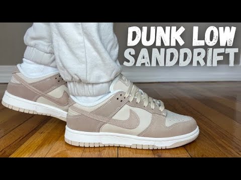 SUPER CLEAN! Nike Dunk Low SE Sand Drift (W) Review & On Feet! - YouTube