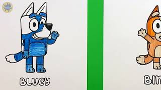 Coloring Bluey and Bingo Coloring for Kids | Doovi