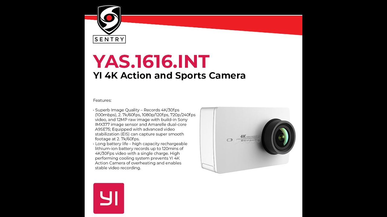 unboxing YI 4K ACTION CAMERA AND SPORTS CAMERA YAS.1616.INT - YouTube