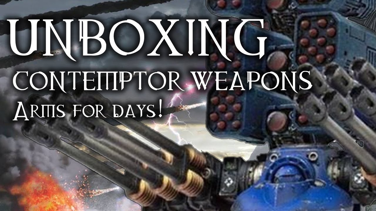 Unboxing bunch of Legion Contemptor Dreadnought Weapon arms - YouTube