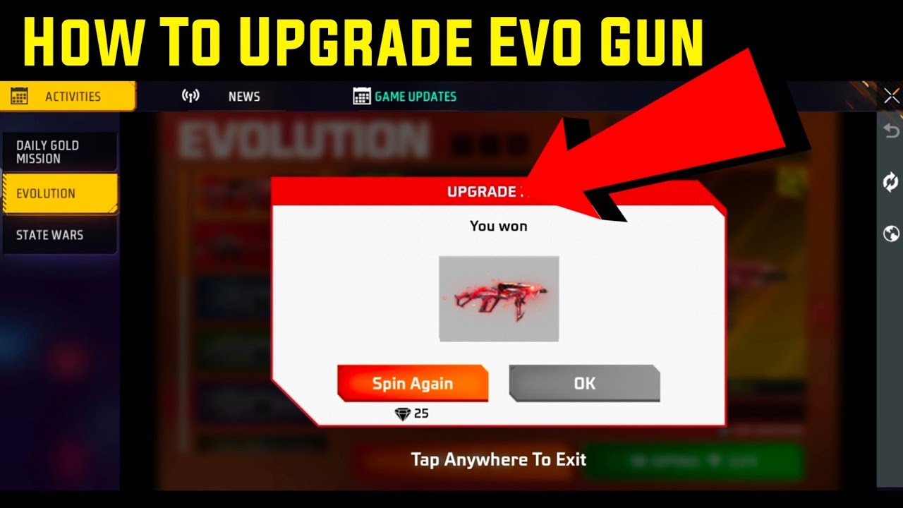 Evolution Event Free Fire | Evo Gun Upgrade Event Free Fire | Free Fire New Event - YouTube