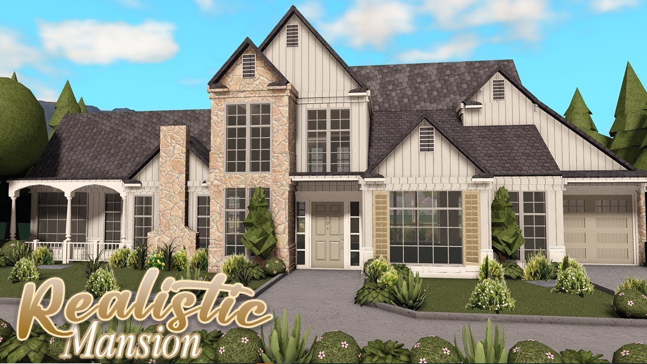 Bloxburg | 20k Realistic Family Mansion | No Advance Placing | Roblox ...