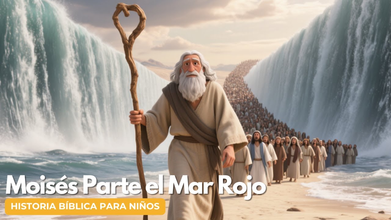 Moisés Parte el Mar Rojo 🌊 | Historia Bíblica para Niños - YouTube