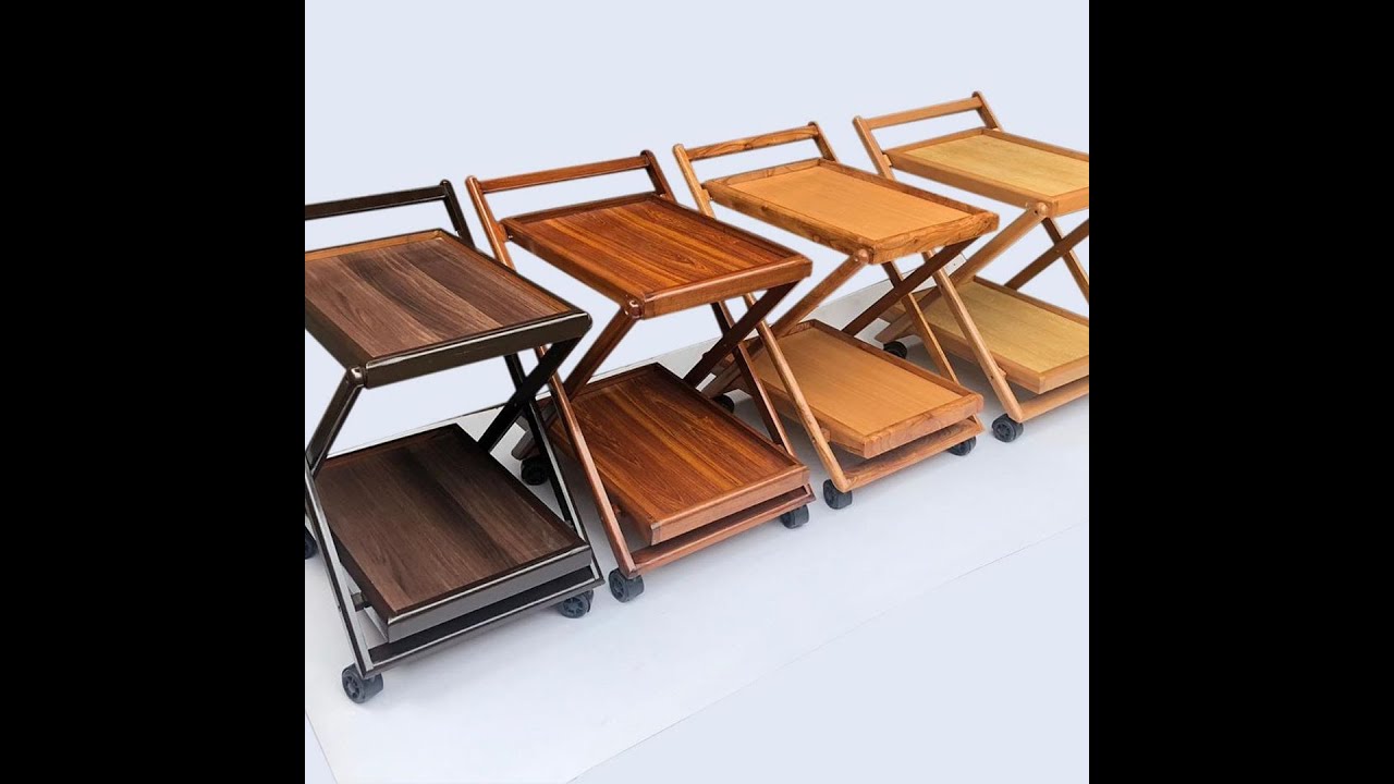 Folding Tea Trolley Beach Wood How to Use Folding Tea Trolley Wooden ...
