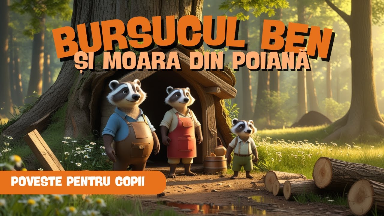 Bursucul Ben și moara din poiană | Poveste pentru copii în Limba Română ...