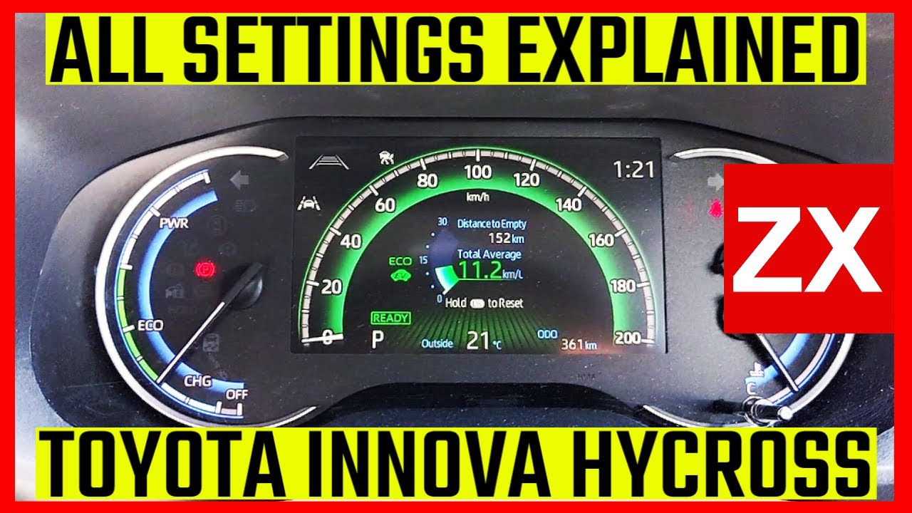 A Complete Guide to All Settings Explained Toyota Innova Hycross ZX O ...