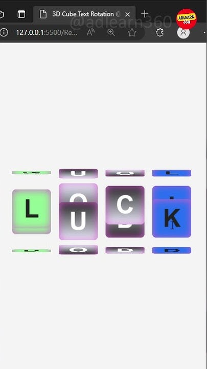 3d rotation of Text Boxes to make words | HTML CSS #shorts - YouTube