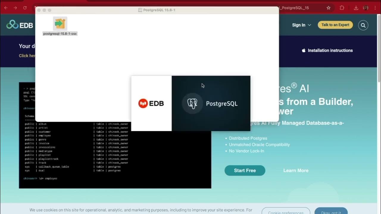PostgreSQL/pgAdmin installation - Mac - YouTube