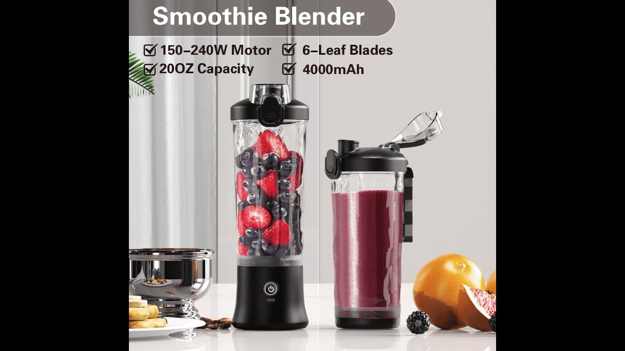 600ml big capacity portable blenders#portableblender - YouTube