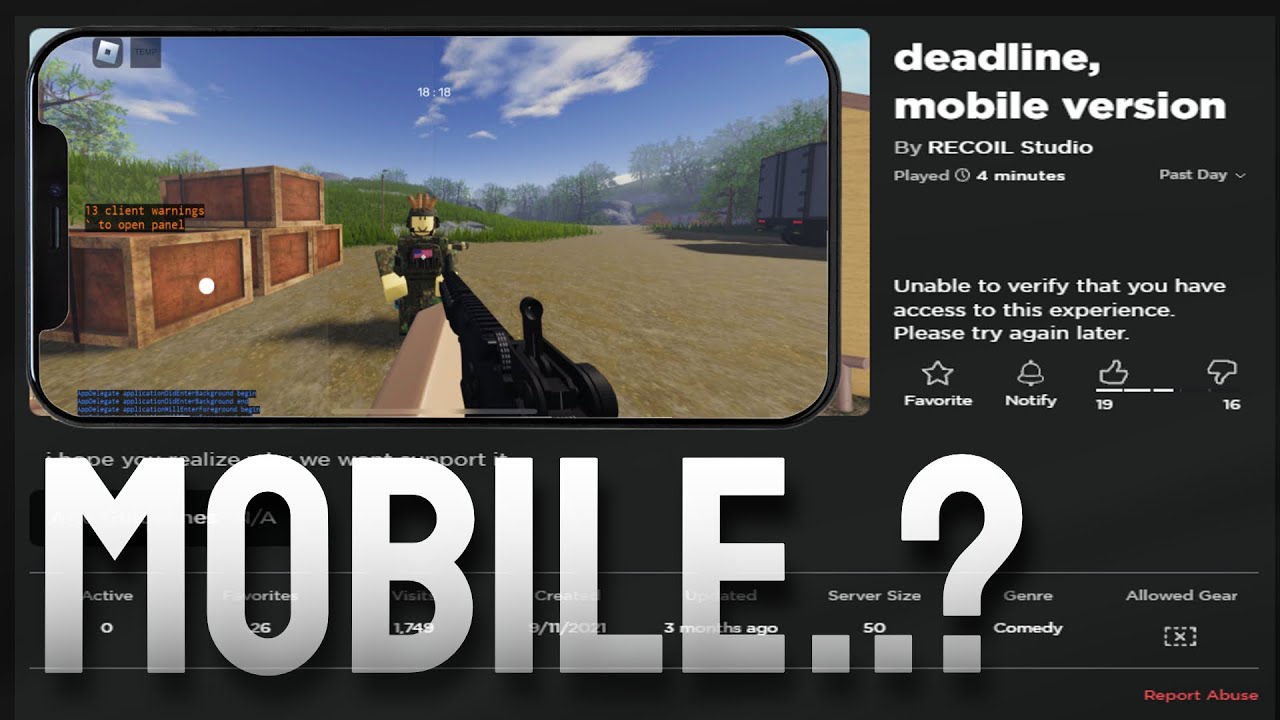 You can now play DEADLINE on your Phone.. - YouTube