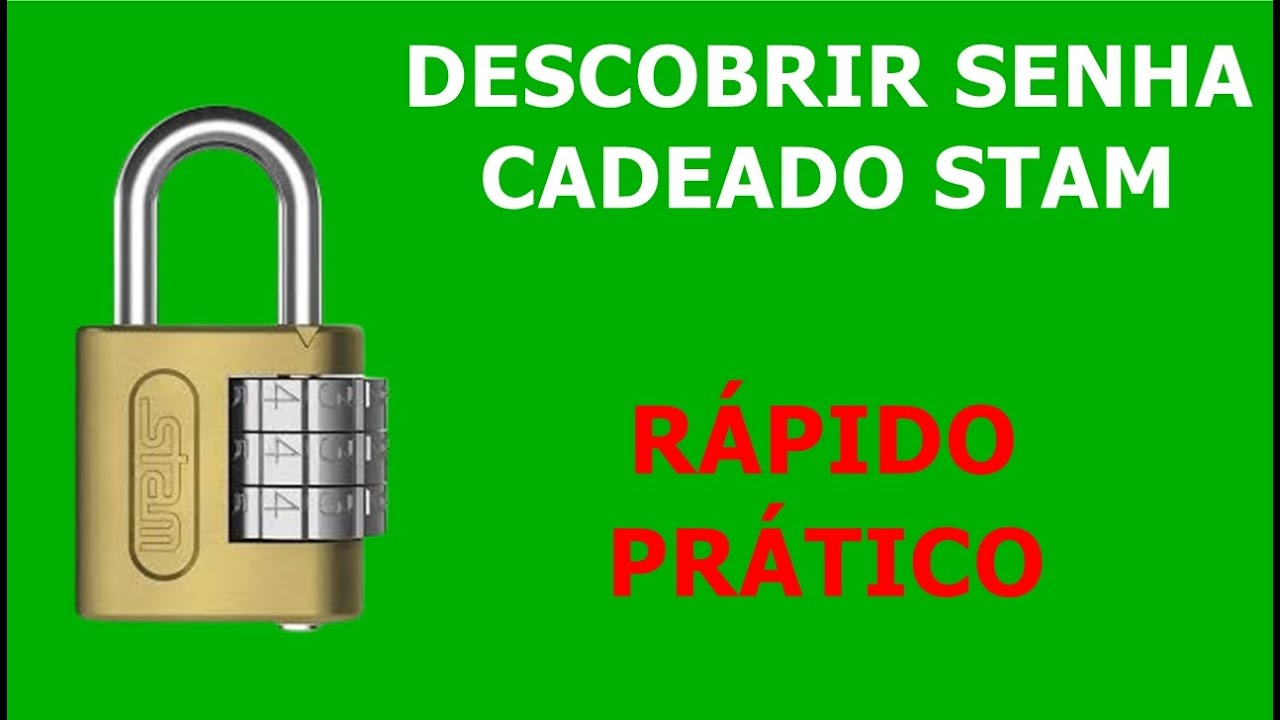 Descobrir Senha Código Cadeado Stam - Rápido e Fácil - YouTube