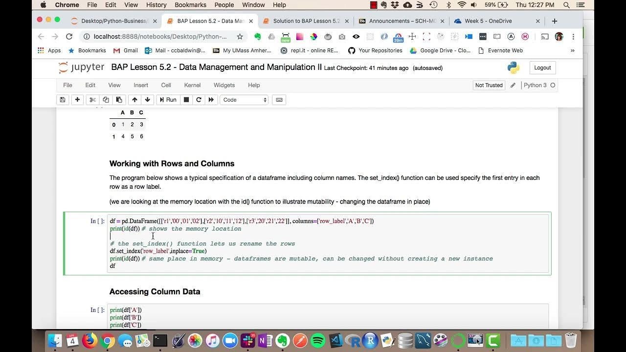 Intro to DataFrames in Pandas - YouTube