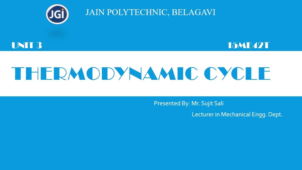 Thermodynamic Cycle (Introduction, Reversible and Irreversible cycle ...